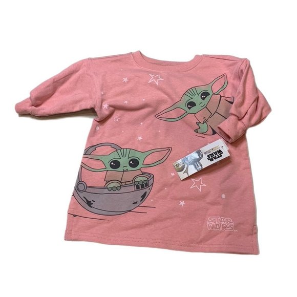 Star Wars | Dresses | Star Wars Toddler Girls Pink Sweatshirt Dress ...